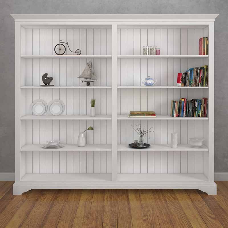 Amberley Wide Double Bookcase | Painted Furniture Company